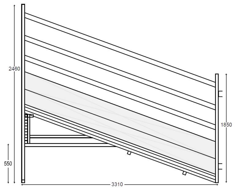 Cattle Ramp dimensions side - Yarra Valley Brazzen
